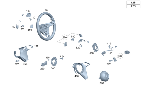 Steering Wheel and Steering Wheel Lock for 2022 Mercedes-Benz S580 ...