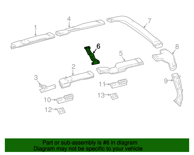 447-695-05-00 - Center Duct Bracket 2016-2020 Mercedes-Benz Metris ...
