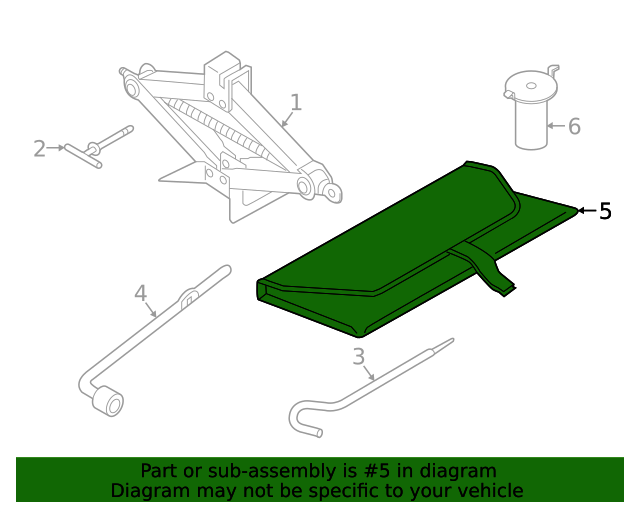 09120-WB003 - Tool Bag - 2020 Toyota Yaris | OEM Genuine Toyota Parts