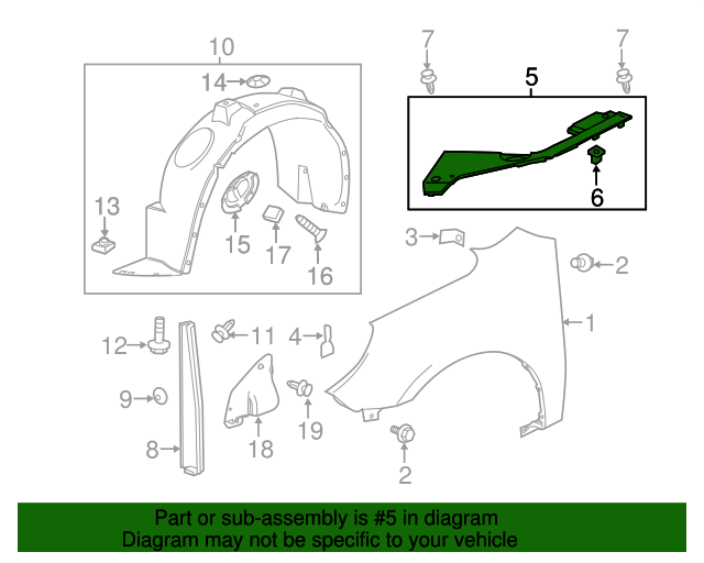 2010-2017 Chevrolet Equinox Driver Side Front Engine Compartment Front ...