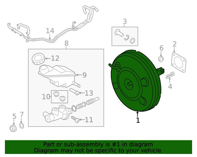 59110-R5500 - Power Booster - 2021-2023 Hyundai | hyundaiparts