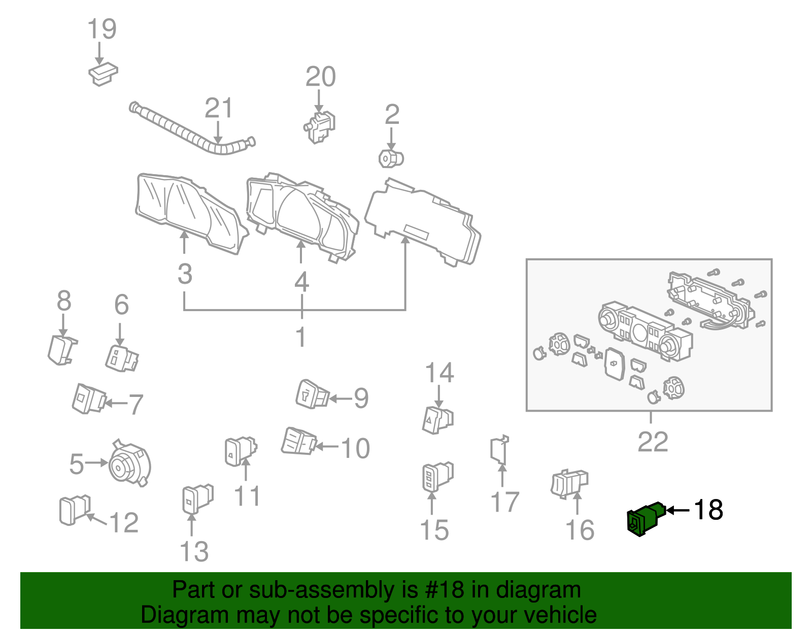 35810-SEP-A01 - Trunk Switch 2006-2014 Honda Ridgeline | Honda Parts Online