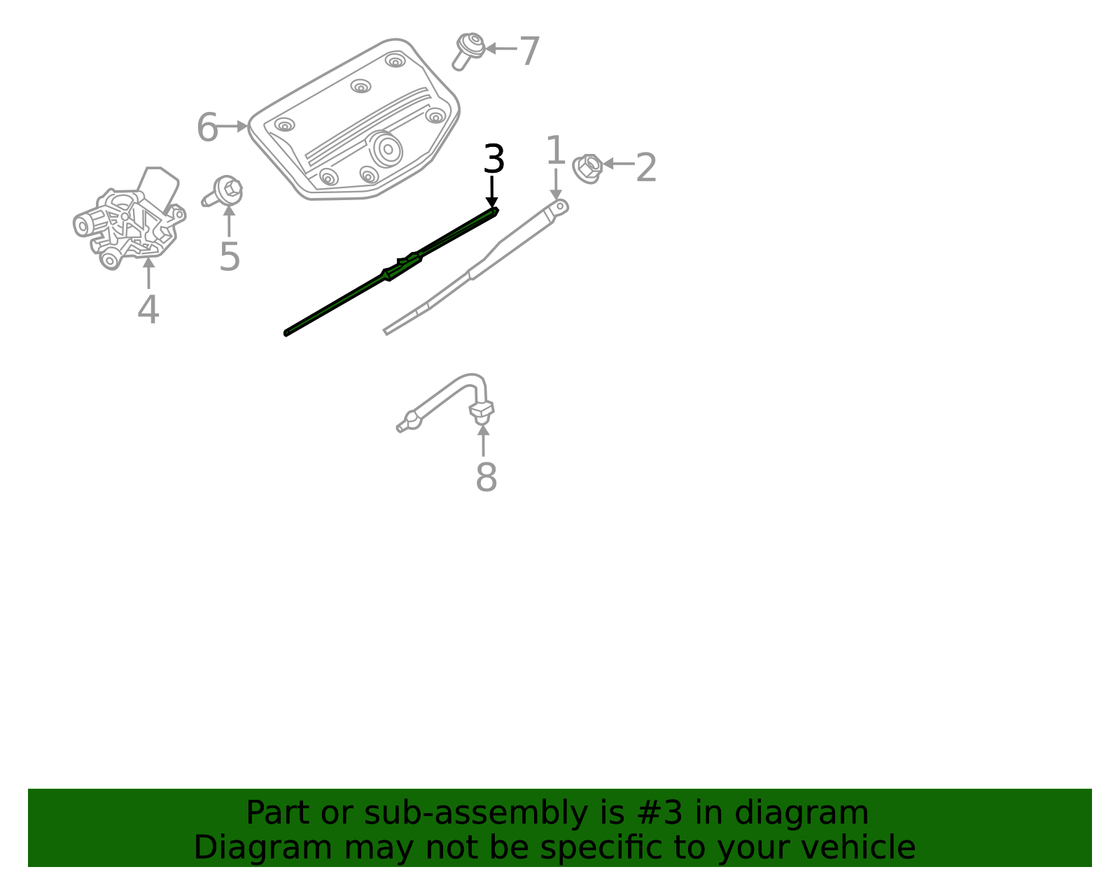 LR070886 - Back Glass Wiper Blade - 2015-2020 Land Rover Range Rover ...