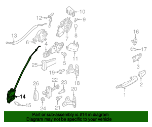 LR117161 - Door Lock Actuator Motor - 2018-2020 Land-Rover ...