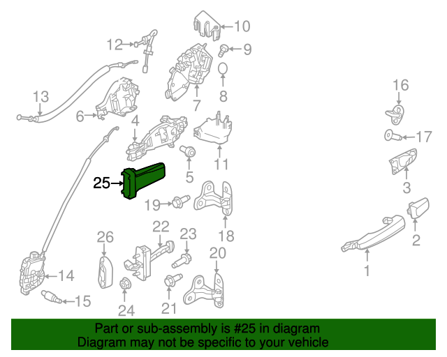 2012-2023 Land Rover Door Check Cover BFM500020 | JaguarParts.com