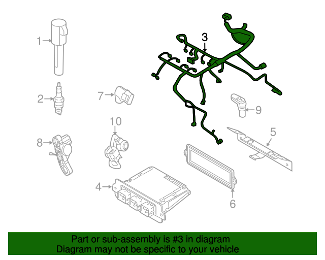 2008 Ford Engine Wiring Harness 8M6Z-12A581-AA | Varsity Ford