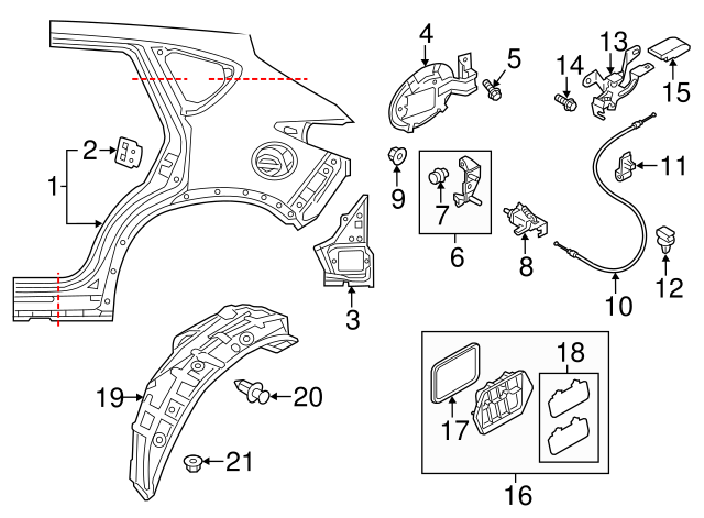 2013-2016 Mazda CX-5 Splash Shield - Passenger Side (RH) KD53-56-1H1 ...