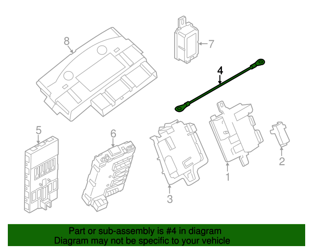 12-63-8-636-596 - Cable to Power Distribution Modul 2015-2016 BMW ...