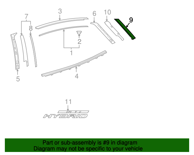 75765-50010 - Door Applique 2018-2024 Lexus | AutoNationParts.com