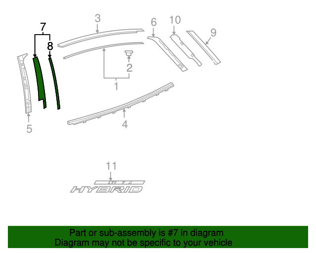 2018-2024 Lexus Front Molding 75076-50260 | OEM Parts Online