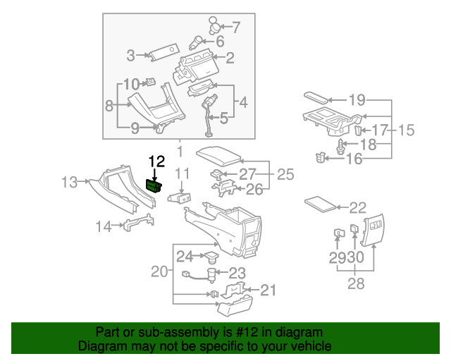 2002-2006 Toyota Camry Cup Holder 55620-AA010 | Toyota Parts Center