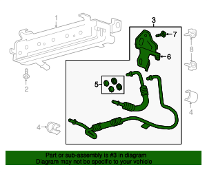 2017-2021 Ford Automatic Transmission Oil Cooler Hose Assembly JL3Z ...
