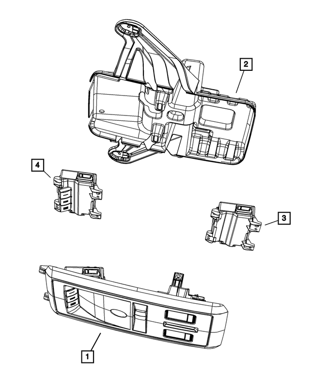 2009-2024 Mopar Overhead Console Bezel, Export 1VF20BD1AA | Mopar eStore