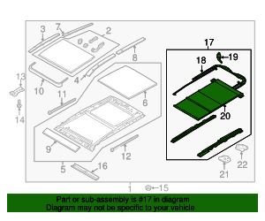 2013-2019 Hyundai Rail Assembly 81646-B8000-OM | OEM Parts Online