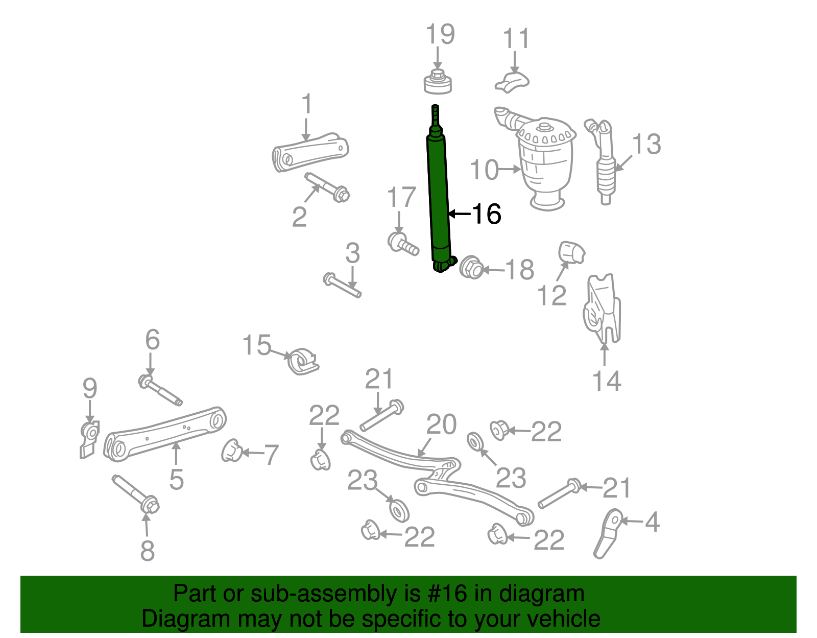 ASH-12277 - Shock Absorber Assembly 2003-2011 Ford | Ford Parts Direct