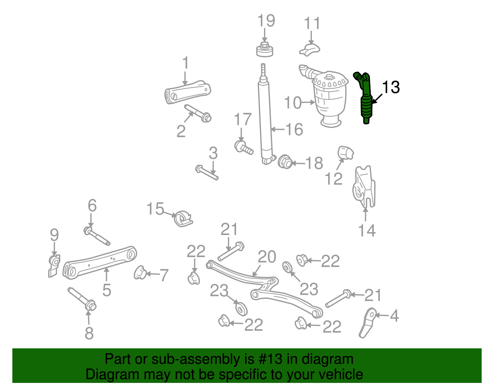 2003-2011 Ford | Height Sensor | 8W1Z-5359-A | Walls' Ford Parts