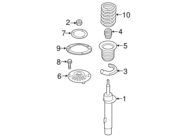 31316873763 - 2014-2020 BMW Strut (31-31-6-873-763) | BMW of South ...