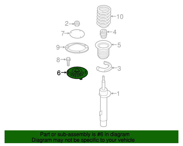 31307853702 - 2015-2023 BMW Strut Mount (31-30-7-853-702) | BMW of ...