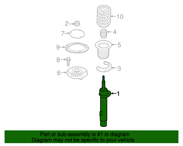 31316873763 - 2014-2020 BMW Strut (31-31-6-873-763) | BMW of South ...