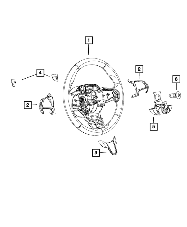 2015-2018 Chrysler Steering Wheel Bezel, Center 5ZC67DX8AA | My Mopar Parts
