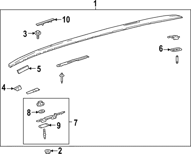 2022-2024 Toyota Luggage Rack 62404-0R110-C0 | Toyota Parts Center