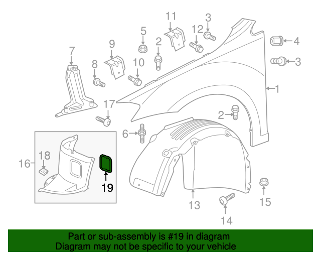 2015-2021 Volkswagen Liner Extension Cover 5G0-805-413-C | OEM Parts Online