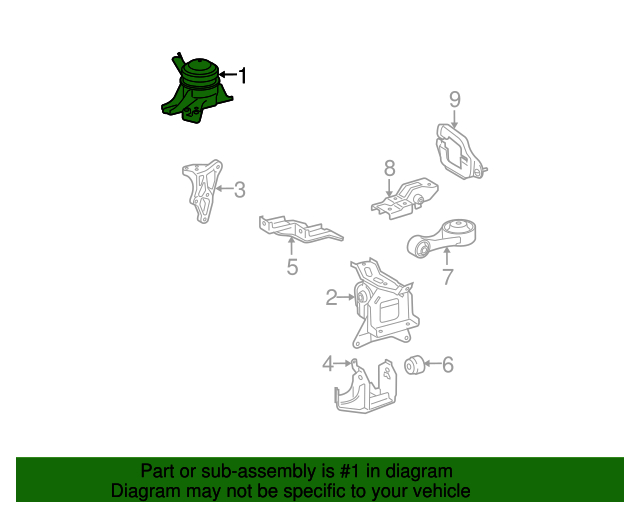 12305-21200 - Mount - 2007-2012 Toyota Yaris | Nucar Toyota Parts