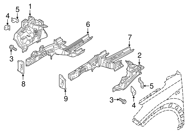 Genuine OEM Apron Assembly Part# 64502-D3000 Fits 2016-2021 Hyundai ...