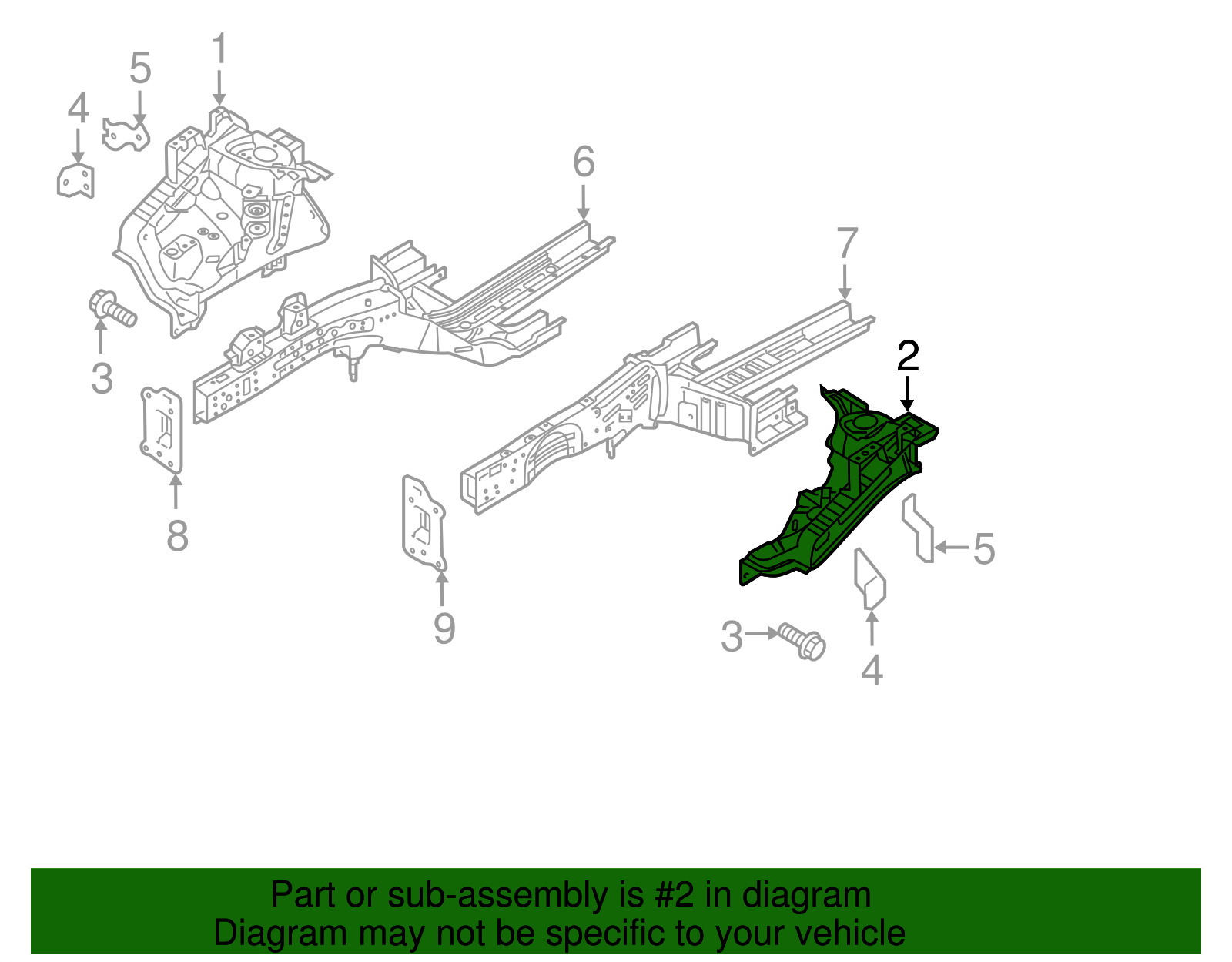 64501-D3001 - Fender Apron Assembly 2016-2021 Hyundai Tucson ...