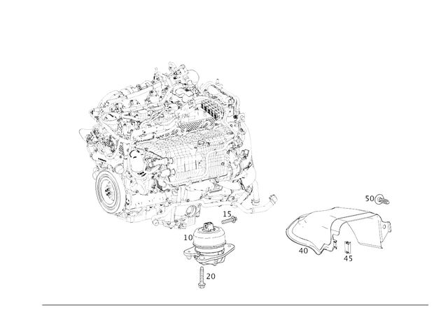 222-242-00-00 - Engine Carrier 2018-2020 Mercedes-Benz S63 AMG ...