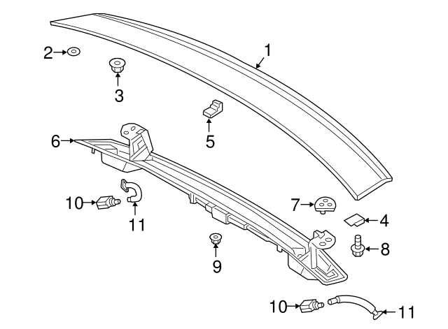 8S0-827-934-C - Spoiler Wing 2016-2023 Audi | Audi OEM Parts