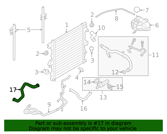 KB3Z-8286-B - Lower Hose 2019-2023 Ford Ranger | AutoNationParts.com