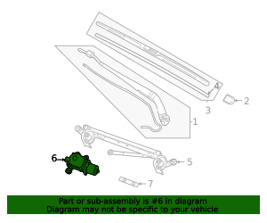 2021-2023 Mitsubishi Wiper Motor 28800W000P | Auto Parts