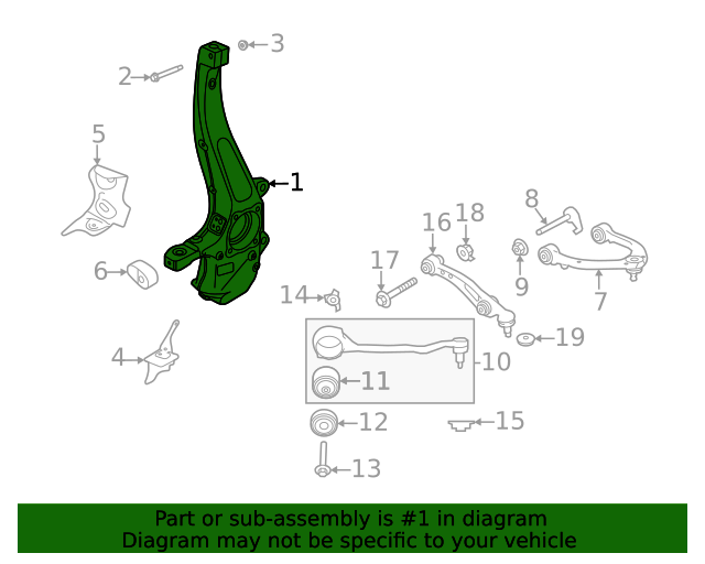 LR180158 - Steering Knuckle 2023 Land Rover | AutoNationParts.com