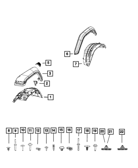 Moldings and Ornamentation for 2022 Jeep Wrangler | Mopar Online Parts