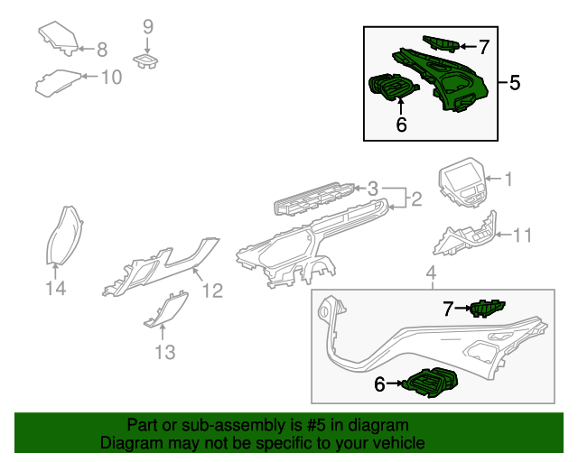 42679390 GM Sky Cool Gray Driver Side Instrument Panel Trim Pad | GM ...