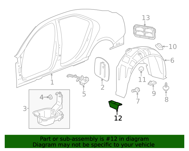 2020-2024 Cadillac CT5 Deflector Kit 86787033 GM | GMPartsDirect.com