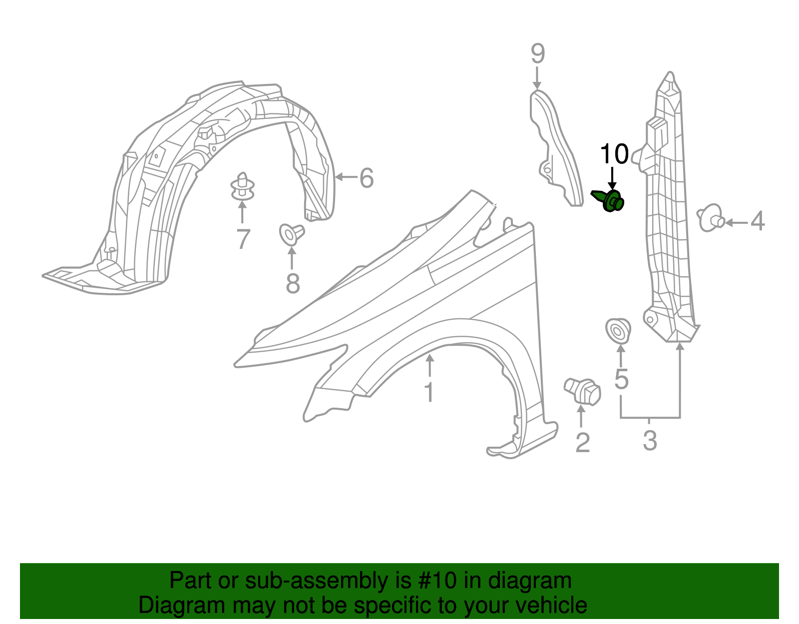 90505-SL0-003 - Partition Fastener 2013-2015 Honda Civic | Honda Parts ...