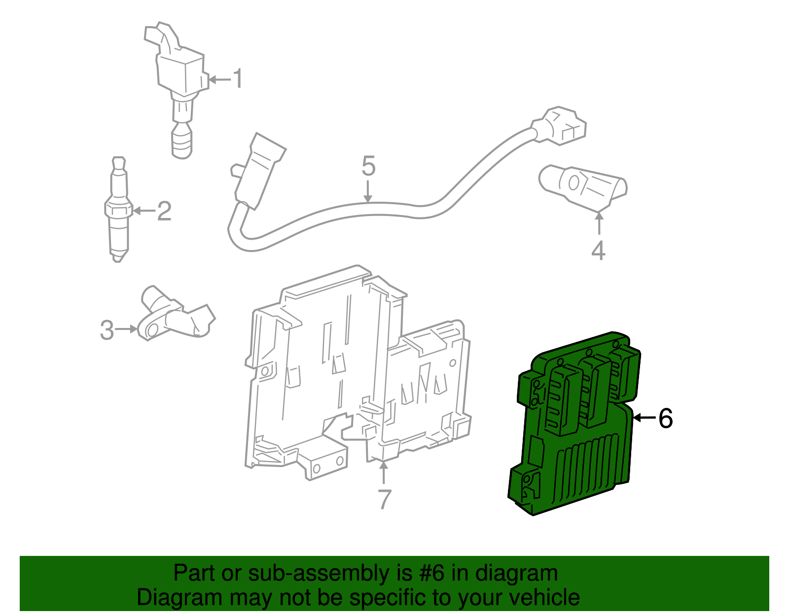 2006-2008 GM Engine Control Module 12597121 GM | GMPartsDirect.com