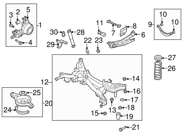 1990-2008 Mazda Disc Brake Caliper Bracket Mounting Bolt 9975-61-035 ...