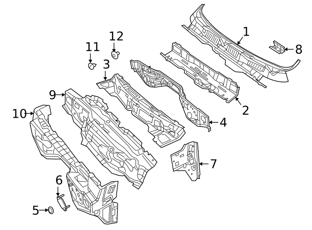 2019-2023 Ram Cowl Panel 68534991aa | TascaParts.com