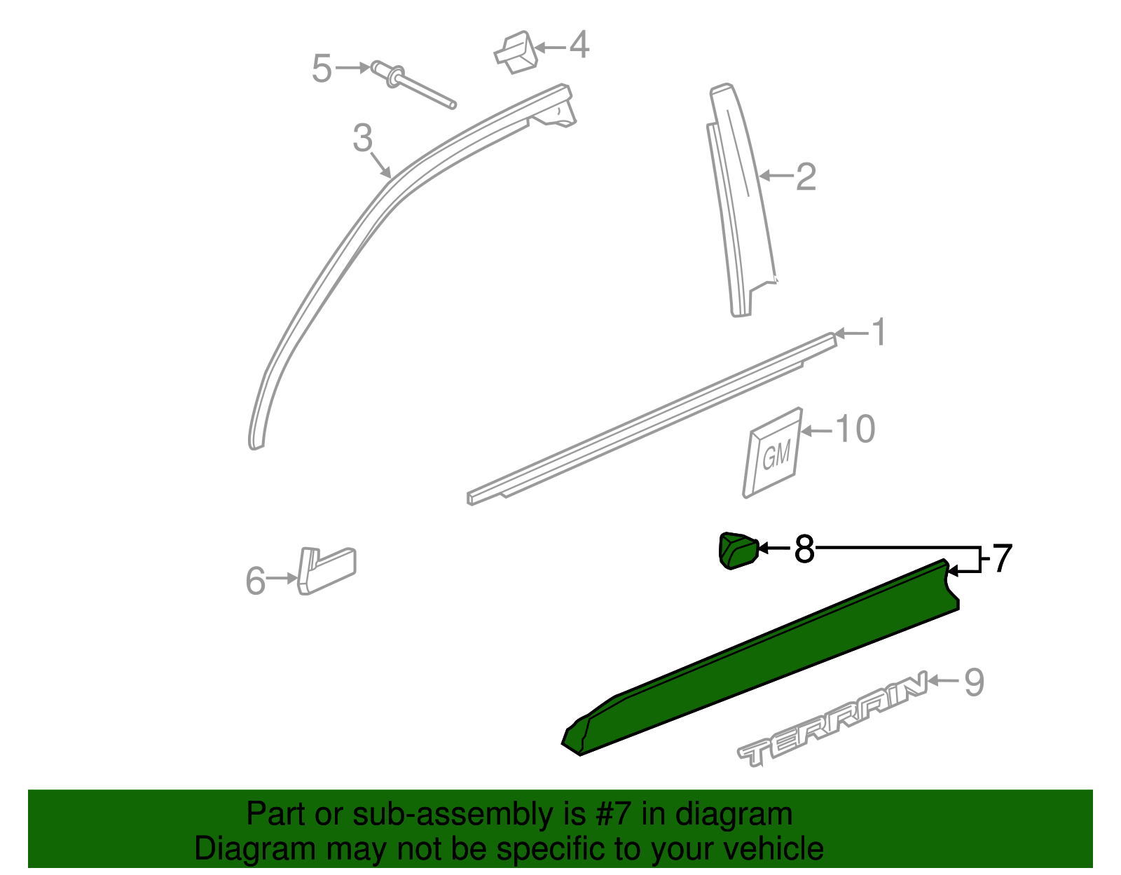 23134747 - OEM GM Lower Molding | GMPartsCenter.net | GM Parts Center