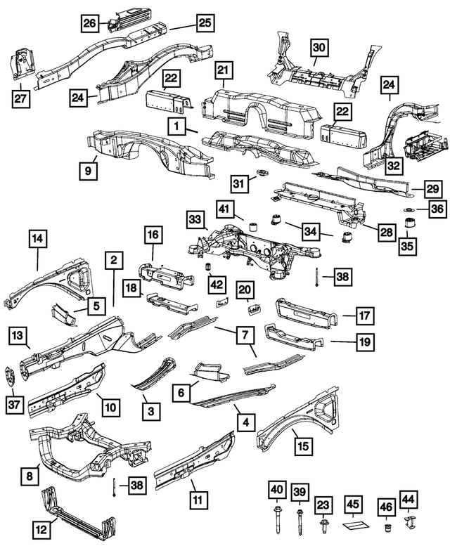 2002-2025 Mopar Hex Drive Nut/Rivet 6507091AA | Mopar eStore