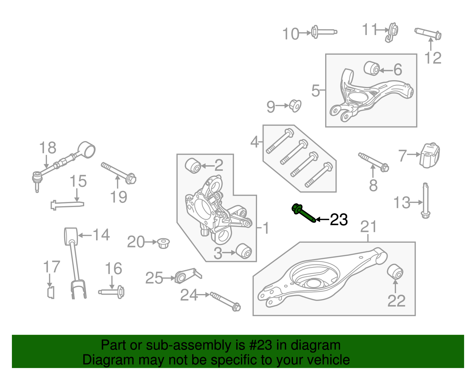 2009-2019 Ford Lower Control Arm Mount Bolt W715127-S439 | OEM Parts Online