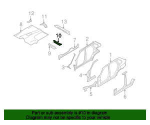 41117174396 - 2007-2013 BMW X5 Seat Cross-Member (41-11-7-174-396 ...