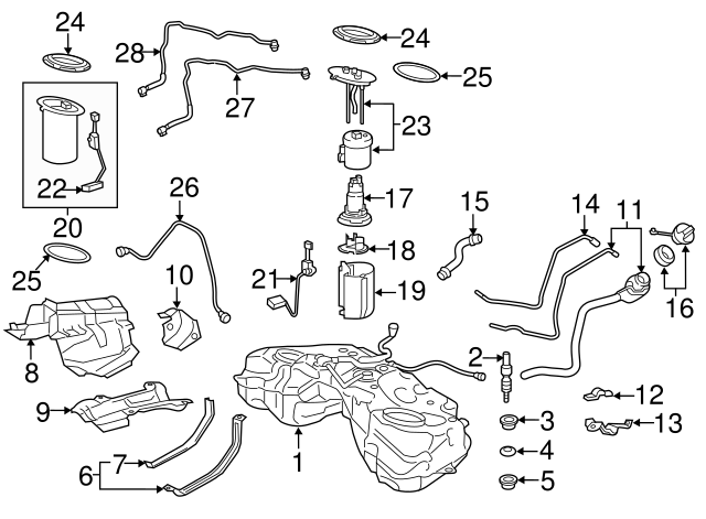 23217-31080 - Fuel Filter 2016-2023 Lexus | Longo Lexus Parts