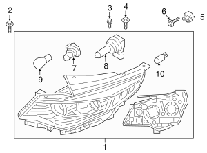 2016-2021 Kia Headlamp Bulb 18647 65009H | TascaParts.com