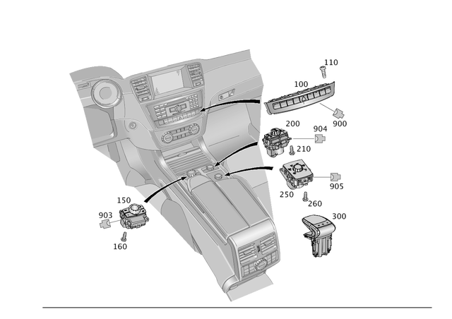 2012-2023 Mercedes-Benz Switch Block 166-905-17-51 | MB OEM Parts