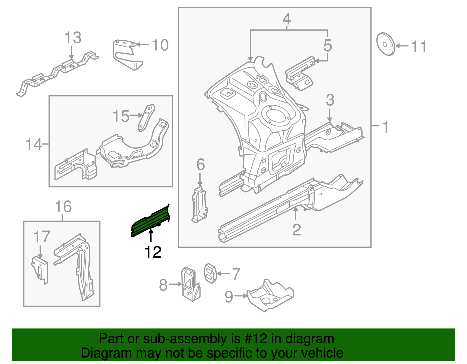 2011-2017 Volkswagen Touareg Upper Rail 7P0-802-035-A | VW Direct Auto ...