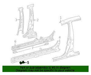 53836-62020 - Rocker Panel Reinforcement Bracket - 2021-2023 Toyota ...